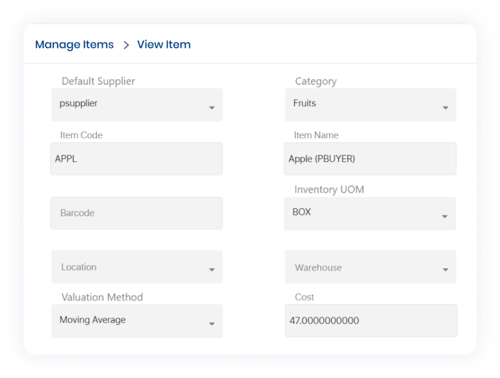 Inventory Management - SGeBIZ